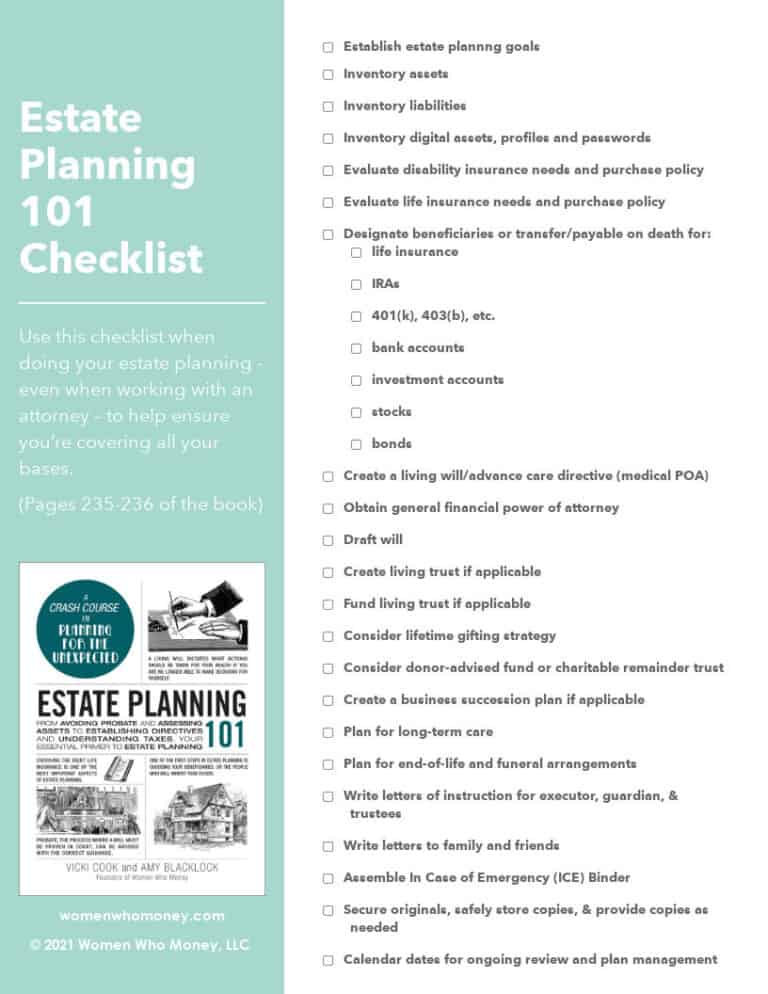 Estate Planning Tools and Resources - Women Who Money